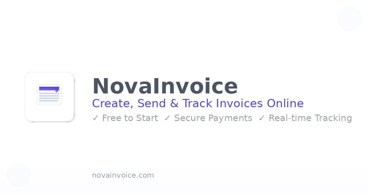 Free Online Invoice Generator - Create Professional Invoices | NovaInvoice